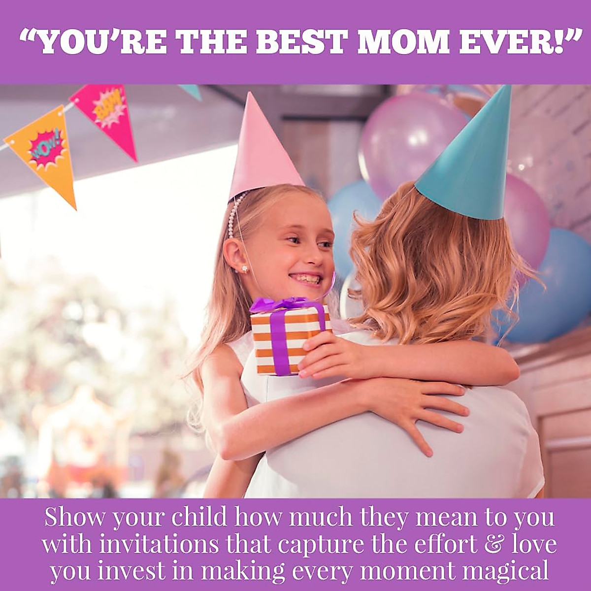 Colorful Unicorn Rainbow Roller Skating Birthday Party Invitations, 20 5x7 Fill In Cards with Twenty White Envelopes by AmandaCreation