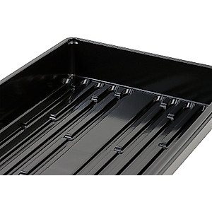 Oak Hills Hydroponics Seed Starter Trays + Humidity Dome Combo Pack 10" x 20" Trays Cloning Germination Propagation Humidity Domes Microgreens Growing Trays (6 Pack)