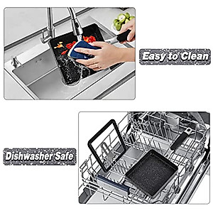 Auchq Tamagoyaki Pan Japanese Omelette Pan/Dishwasher Safe Cooking Pan with Glass Lid/Japanese Egg Pan Nonstick Coating (PFOA Free) / Omelet Pan Small Egg Frying Pan Spatula & Brush(PAN-A)