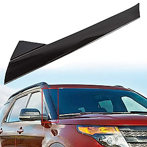 Right A-Pillar Molding Windshield Outer Trim Compatible with 2011-2019 Ford Explorer 4 Door Utility Replace for BB5Z-7803145-AA, BB5Z-7803137-AB W/Side Tape (Passenger Side)