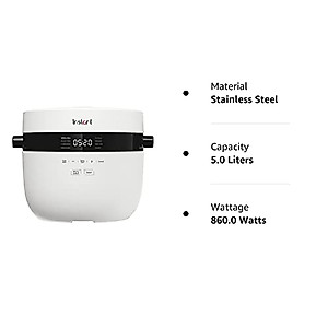 Instant 20-Cup Rice Cooker, Rice and Grain Multi-Cooker with Carb Reducing Technology without Compromising Taste or Texture, From the Makers of Instant Pot, Includes 8 Cooking Presets