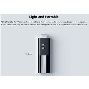 Xiaomi Mi TV Stick, 1GB RAM + 8GB ROM 1080P HDR, Quad Core 64 Bit Android 9.0 - Direct Replacement of Mi TV Box S