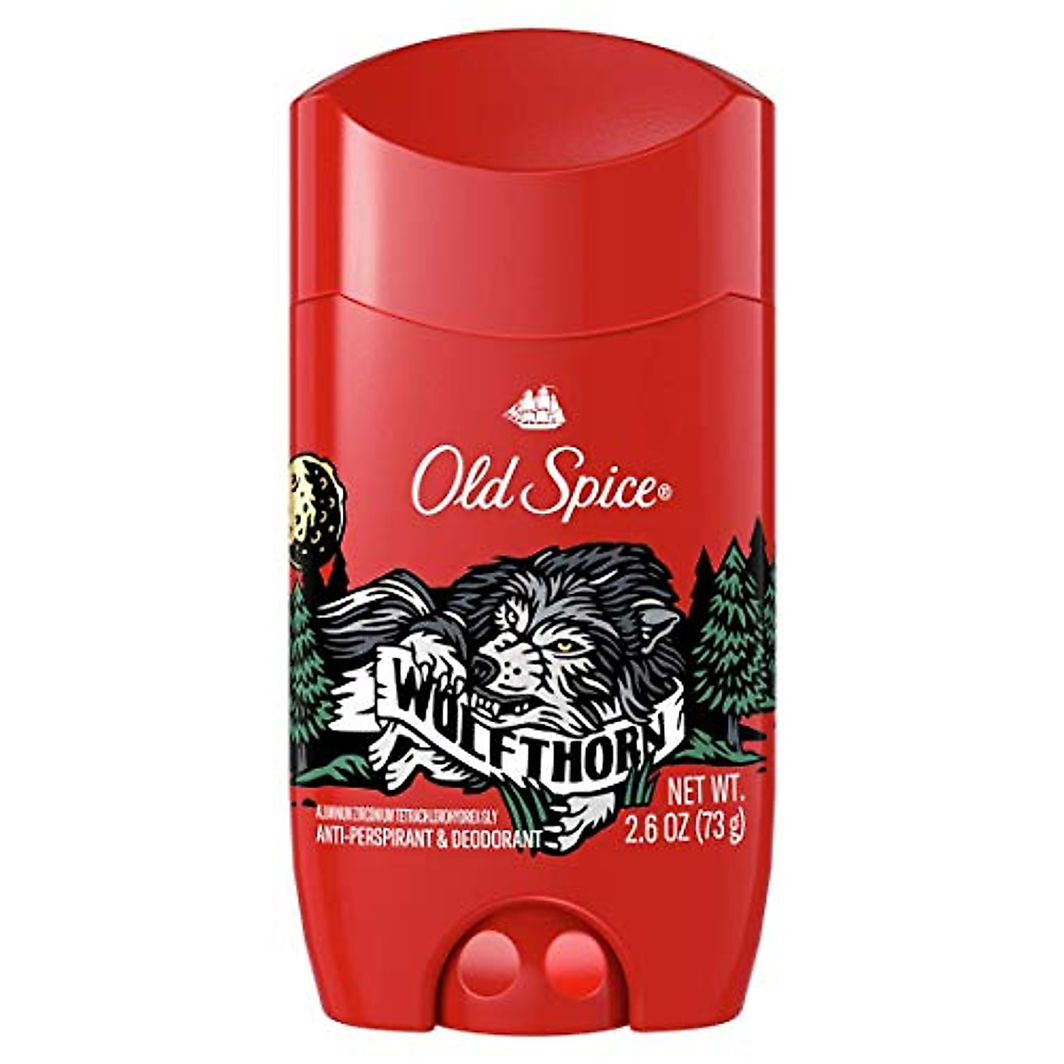 Old Spice Wild Collection Wolfthorn Scent Men's Invisible Solid Antiperspirant Deodorant 2.6 Ounce (Pack of 4)
