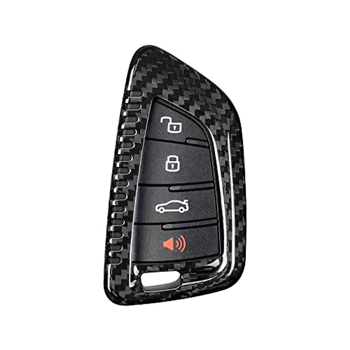 T-carbon Real Carbon Fiber Key Fob Cover Compatible with Toyota, Key Fob Case Protector Compatible with Toyota Supra A90 Remote Key Case, Black