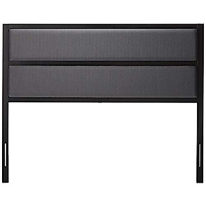 Zinus Jessica Modern Studio Upholstered Metal Headboard, Queen