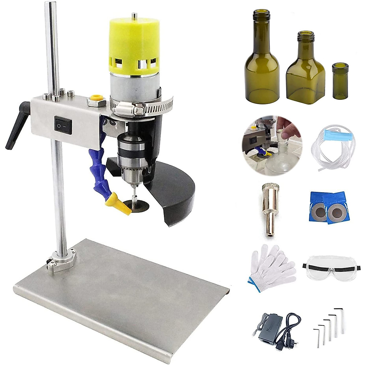 cartBit 6000R/Min Glass Bottle Cutter, 150W Electric DIY Bottle Cutter Machine, Wine Bottle Cutter Tool Kit for Round/Square/Irregular Glass or Ceramic Bottles,American
