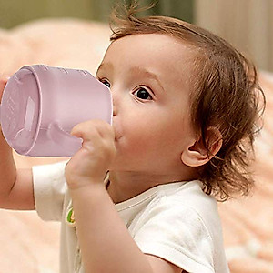 haakaa Silicone Toddler Cup - Durable Baby Training Cup for Baby Independent Drinking, Easy-grip Handles Drinking Cup for 6 Months+ Babies 150ml/5oz (Blush)