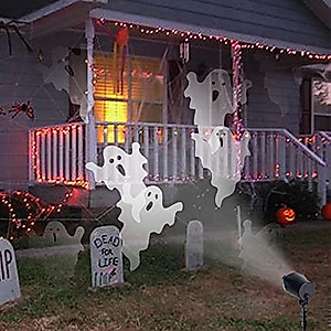 PEIDUO Halloween LED Projector Ghost Rotating Projectors Lights Waterproof Outdoor Landscape Decorative Lighting for Patio, Garden, Halloween, Wedding, Party