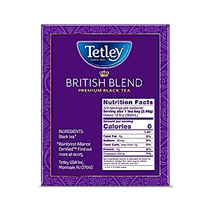 Tetley British Blend Premium Black Tea, 320 Tea Bags, Rainforest Alliance Certified, 320 Count (Pack of 1)