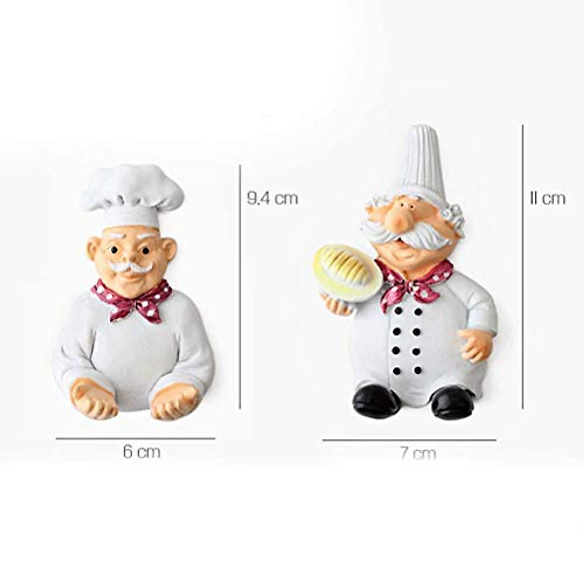 2pcs Power Cable Plug Hook Cartoon Chef Strong Wall Decor Stick Hooks for Home Kitchen Living Room (Foot Hand Holder)