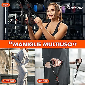 HPYGN Exercise Handles, Replacement Fitness Equipment for Pilates,Yoga,Strength Trainer, Heavy Duty Comfortable Cable Handle Compatible with High Bearing Capacity Pulley Handles, Pull Down Home Gym