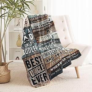 Stbyiz Uncle Gifts from Niece Blanket 60" X 50" - Best Gifts for Uncle - Uncle Birthday Gifts from Nephew - Birthday Gifts for Uncles from Kids - Great Uncle Gifts