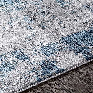 Artistic Weavers Houda Modern Abstract Area Rug, 7'10" x 10'3", Navy/Aqua