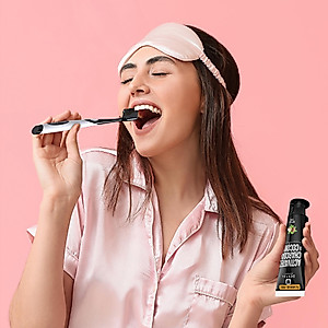 Dental Expert Charcoal Toothpaste Whitening, SLS Free, Tongue Cleaner & Toothbrush Included, Mint, Removes Coffee Stains from Teeth, 4oz