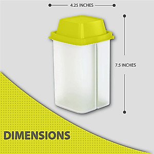 Pickle Storage Container with Strainer Insert, Food Saver (Green Lid) - by Home-X