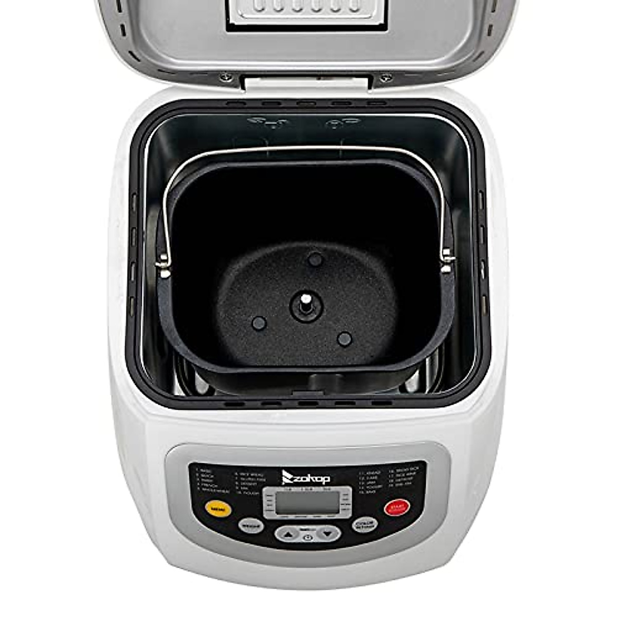 NA BM8021 2LB Bread Maker Machine with Automatic Feeding Function,High Temperature Resistant Environmental Protection Plastic,White,110V 550W US Plug