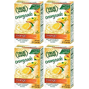 True Mango Orange Drink Mix, 10-count (Pack of 4) with 5 FREE Lemonade Sample Sticks