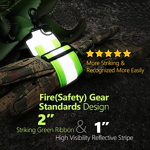 High Visibility Glove Clips - 2" W Adjustable Glove Clips for work Glove Holder Clip Firefighter Glove Strap w/Reflective Tape Glove Clips for Construction & Firefighter Gear Firefighter Accessories