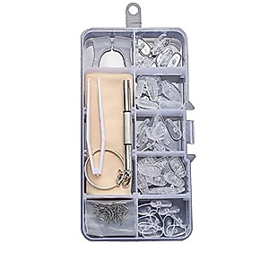 Junsika Eyeglass Nose Pads Anti Slip Soft Silicone Air Chamber Screw in Nose Pads for Glasses Eyeglass Repair Kit 26 Pairs