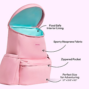 Corkcicle Lotus Backpack Cooler Bag, Orchid, 15.5” x 17” – Keep Cool All Day with Portable Backpack Cooler – Side Pockets & Food Safe Interior