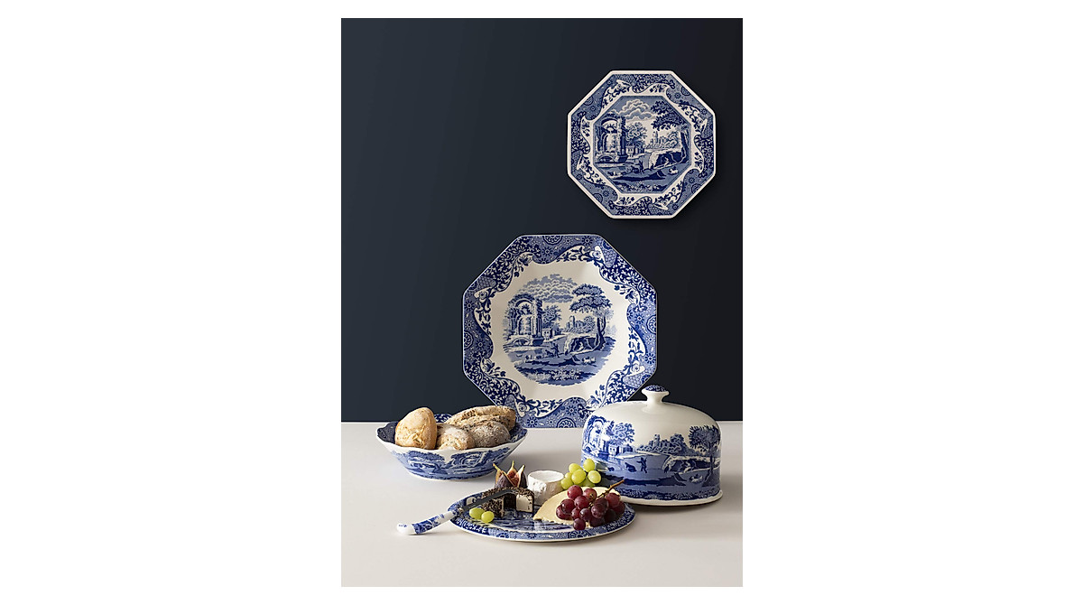 Spode Blue Italian Dinner Plates Set of 4 - Classic Elegant Dining