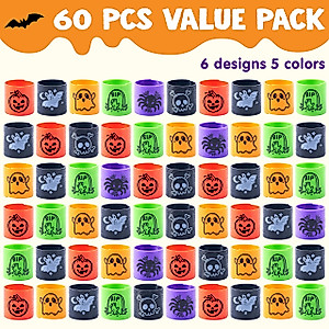 JOYIN 60 PCS Halloween Coil Spring for Kids, Mini Magic Springs Toys, Fidget Stress Coils Toy for Halloween Party Favors, Trick or Treat Bags Stuffers, Classroom Exchange, Carnival Game Prizes