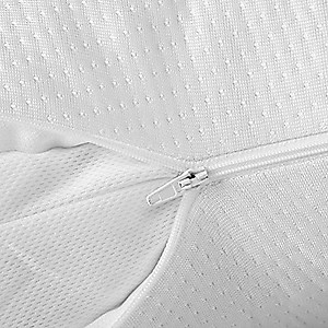 Peace nest White Memory Foam Bed Pillow with Pillowcase Single Pack, Hotel Collection Cooling Pillows for Sleeping Standard/Queen Size, 20x28 Inches