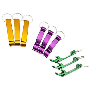 9 Packs of Keychain Beer Bottle Openers, CNYMANY Aluminum Claw Bar Soda Beverage Opener for Wedding Party Picnic Camping Travel
