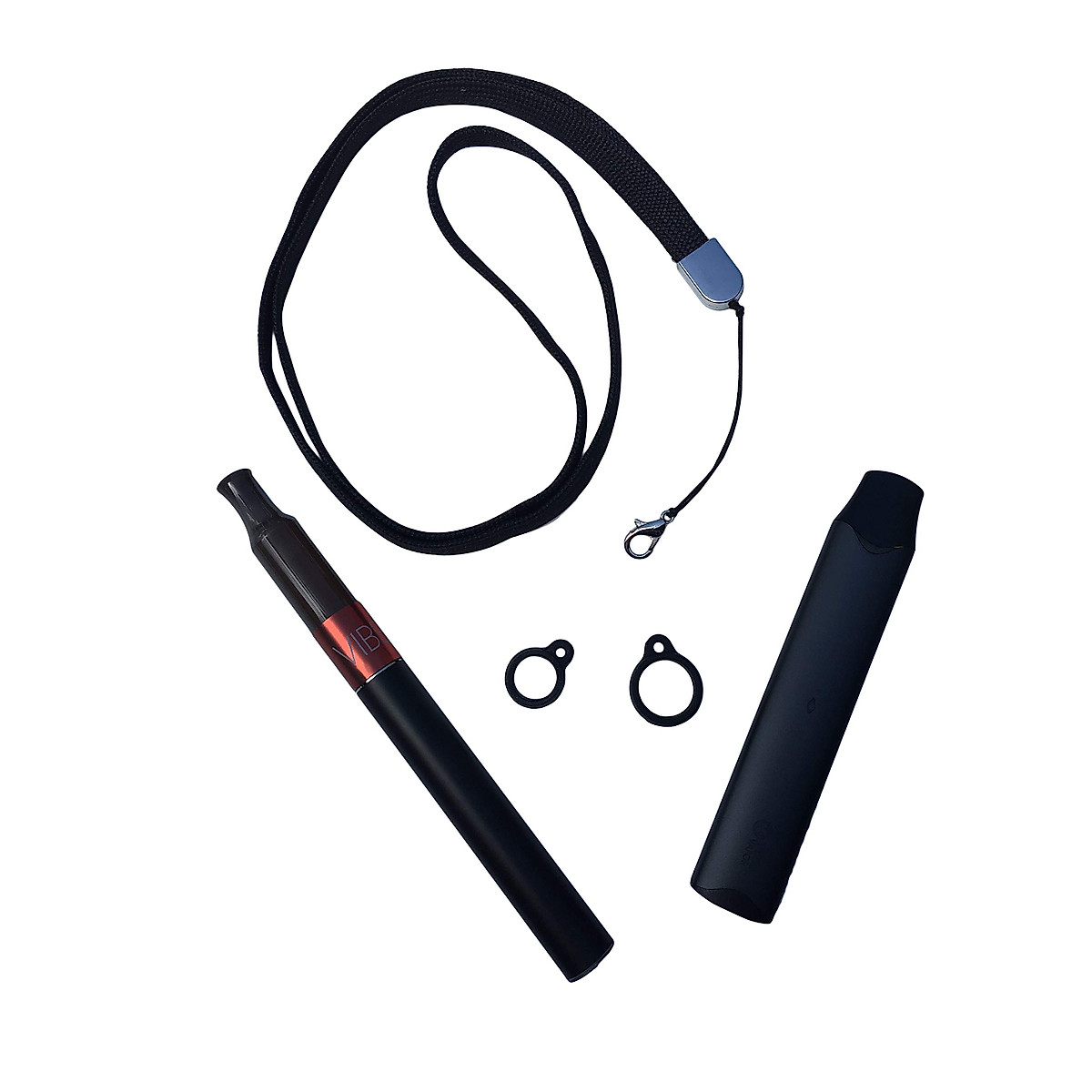 GOBUDi Lanyard Necklace Leash Compatible with VUSE Vibe and VUSE Alto (Black)