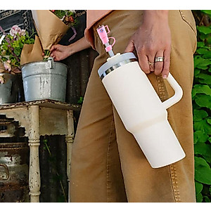 10mm Straw Cover, 2pcs Straw Covers Cap for Stanley Cup 40 oz Food Grade Silicone Cute Large Straw Topper Straw Tips Cover Protector Plugs for Stanley Tumblers Cup for Stanley Cup Accessories 