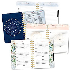 Year of the Witch 2024 Weekly Planner by Temperance Alden | Travel-Size 12-Month Calendar | Compact 5" x 7" | Flexible Cover, Wire-O Binding, Elastic Closure, Inner Pockets