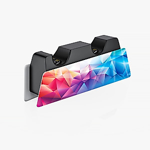 PlayVital Dazzling Prism Full Set Skin Decal for PS5 Console Disc Edition, Sticker Vinyl Decal Cover for PS5 Controller & Charging Station & Headset & Media Remote