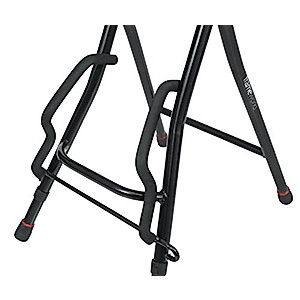 Gator Frameworks Guitar Seat with Padded Cushion, Ergonomic Backrest and Fold Out Guitar Stand; Holds both Acoustic and Electric Guitars (GFW-GTR-SEAT)