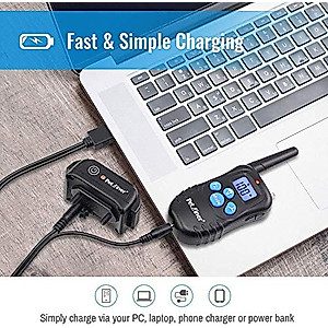 Petrainer Shock Collar for Dogs - Waterproof Rechargeable Dog Training E-Collar with 3 Safe Correction Remote Training Modes, Shock, Vibration, Beep for Dogs Small, Medium, Large