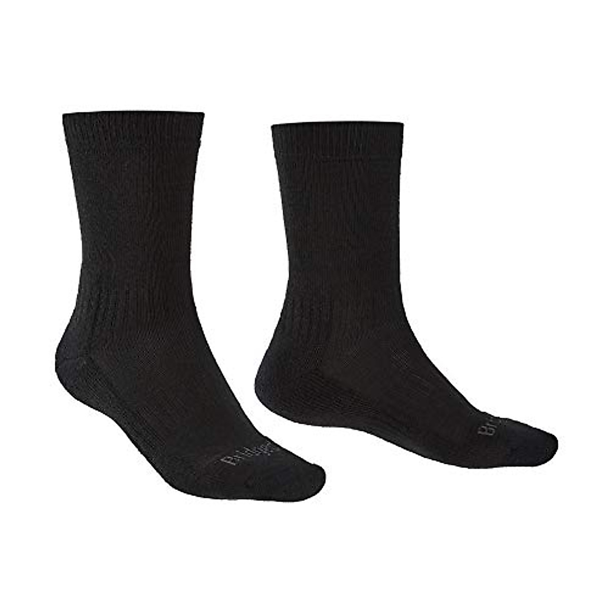 Bridgedale Men's Lightweight Boot Height - Merino Endurance Socks, Black, Large