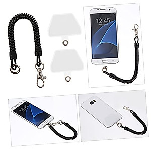 WOONEKY Mobile Hiking Stretch Fall Elastic Mount Patch Band Fishing Strap All Climbing Crossbody Coiled System Armband Smartphones Stretchy Phone Universal Transparent Straps Camera