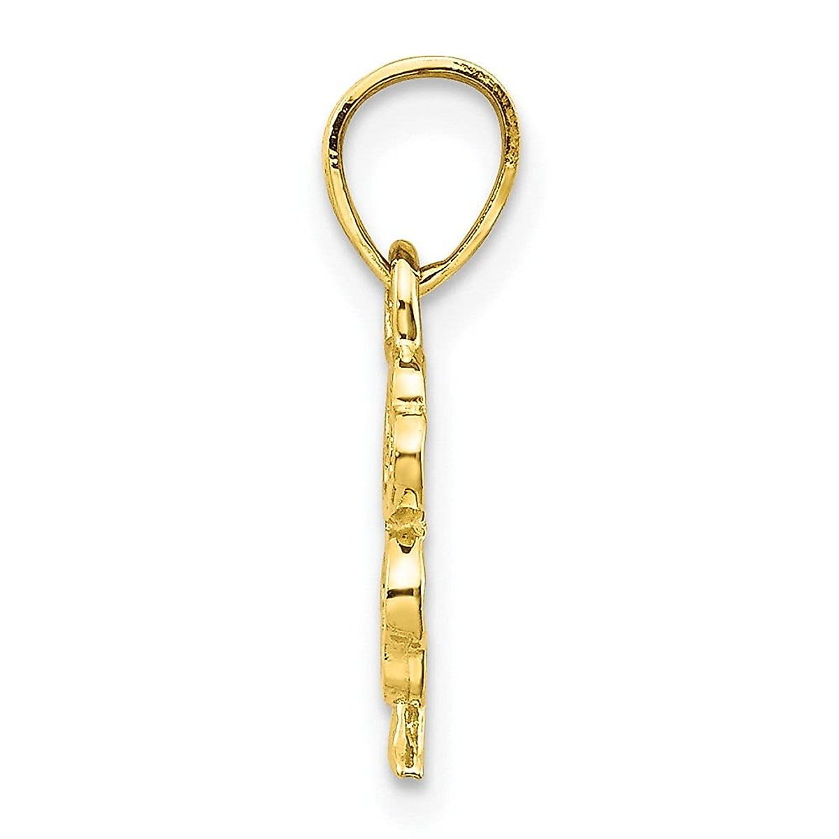 Auriga Fine Jewelry 10K Yellow Gold Four Leaf Clover Charm Pendant for Women (L- 0.6 Inch, W- 0.63 Inch)