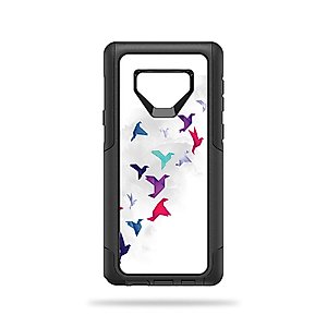 MightySkins Skin Compatible with OtterBox Commuter Galaxy Note 9 - Paper Birds | Protective, Durable, and Unique Vinyl Decal wrap Cover | Easy to Apply, Remove, and Change Styles | Made in The USA