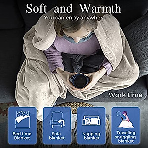 Continental Bedding - Super Soft Flannel Fleece Throw Blanket, Lightweight 320GSM, Great for Sofas, Couches, Beds, Camping, and Travel, The Whole Room Feels Soft and Cozy