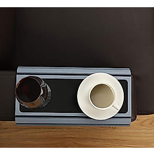 GEHE Sofa Arm Tray Table for Couch Flexible/Foldable Sofa Tray Couch arm Table Perfect for Drinks Snacks Remote Control or Phone Great arm Tray for Couch armrest (Grey)