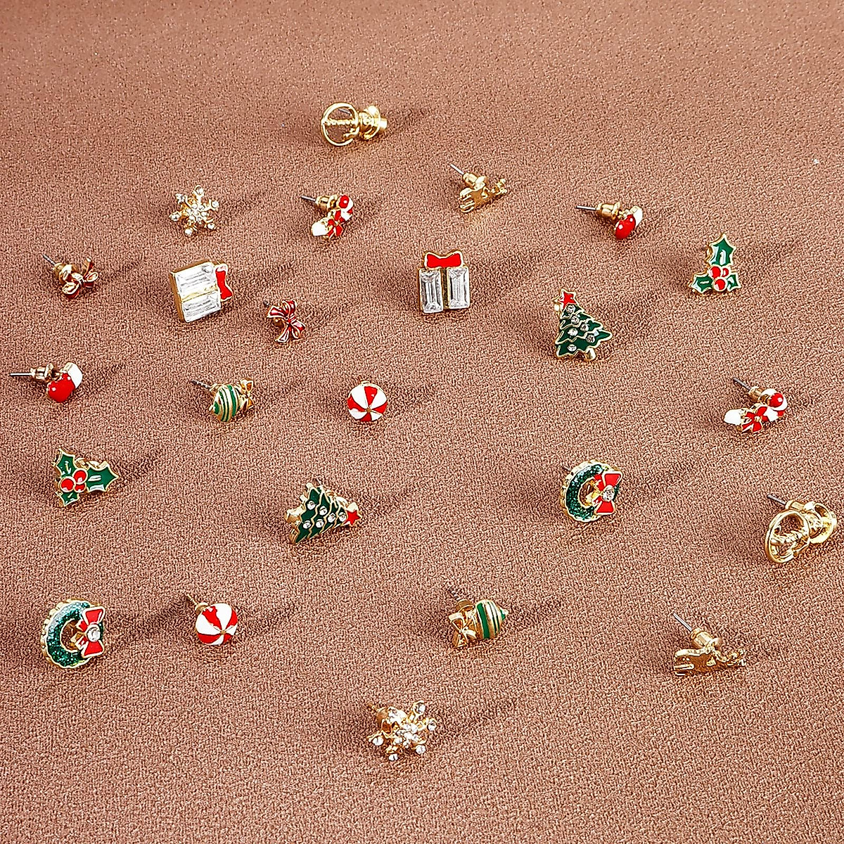 Christmas Earrings for Women Xmas Holiday Dangle Earring Christmas Tree Snowflake Bell Reindeer Stud Earrings Jewelry Costume Outfit Accessories