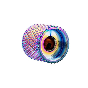 Guyker 3Pcs Guitar Potentiometer Knobs with 6mm (0.24") Dia. Shaft Pots - Iron Dome Control Knob Fits for Electric Bass Guitar (Rainbow Chameleon)