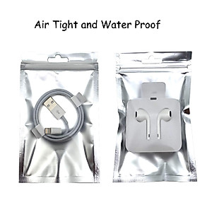 100 Pcs Orange Resealable Smell Proof Ziplock Storage Bags, Foil Pouch for Food Storage (2.7 x 3.9 inch/ 7 x 10 cm)