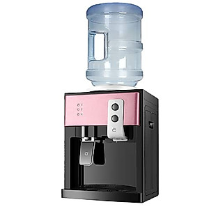 Countertop Water Dispenser - Electric Hot and Cold Water Cooler Dispenser for Home Office Use 110V Hot/Cold Top Loading Countertop Water Cooler Dispenser (Rose Gold)