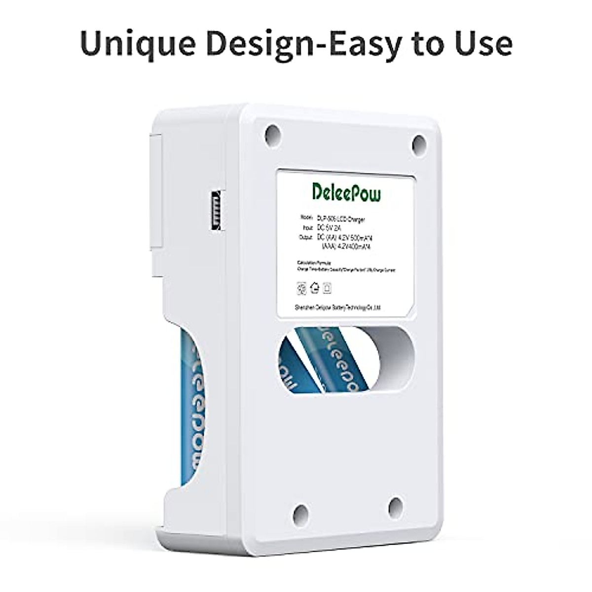 Deleepow Rechargeable AA Batteries 3300mAh 1.2V AA Nimh Rechargeable Batteries 8-Pack with USB LCD Charger