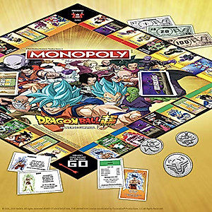 Monopoly Dragon Ball Super | Recruit Legendary Warriors Goku, Vegeta and Gohan | Official Dragon Ball Z Anime Series Merchandise | Themed Monopoly Game