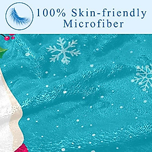 Winter Scarf Llama Prints Soft Warm Cozy Blanket Throw for Bed Couch Sofa Picnic Camping Beach, 150×100cm