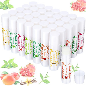 Sinmoe Lip Balm Gifts Thank You for Being Awesome Lip Moisturizer Assorted Flavors Bulk Gifts Beeswax Natural Ingredients Dry Chapped Lip Care Product for Coworkers Women Friend(35 Pack)