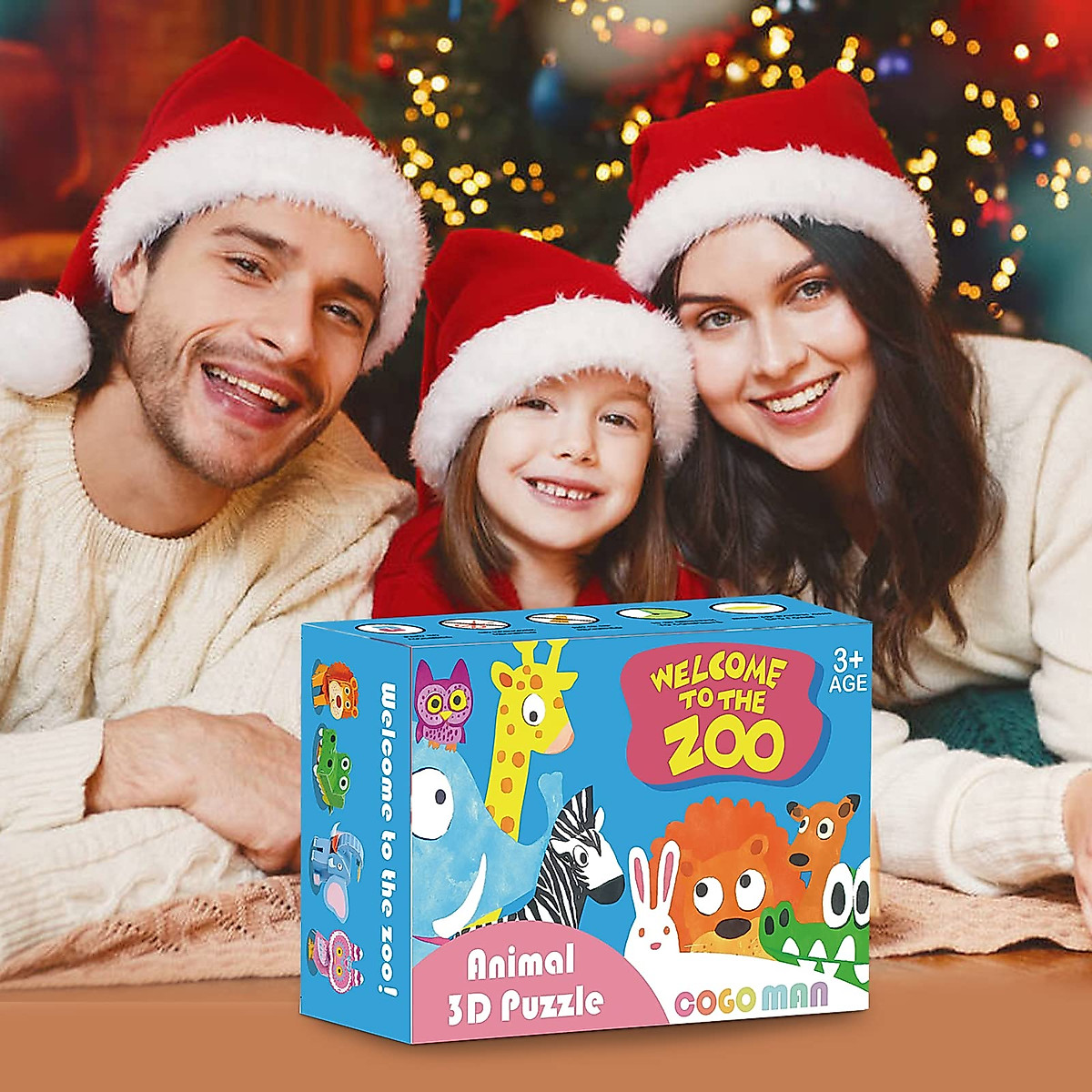 COGO MAN Animals Kids Arts and Crafts Welcome to The Zoo 8 Animals 3D Foam Puzzles Crafts for Kids Age 6 7 8 and Up