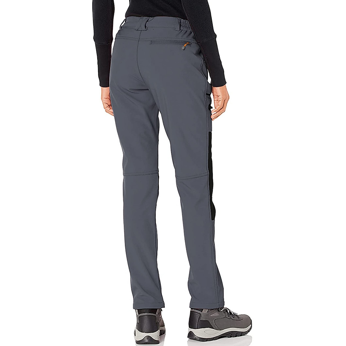 BenBoy Women's Outdoor Waterproof Windproof Fleece Slim Cargo Snow Ski Hiking Pants,Grey Medium